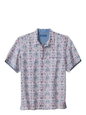 Tommy Bahama Santa Rosa Short Sleeve Button-up Shirt - Lake