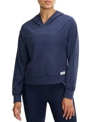 PELOTON Curved Yoke Pullover Hoodie - Navy Blue
