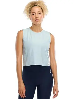 PELOTON Dreamblend Crewneck Muscle Tee Soft Blue