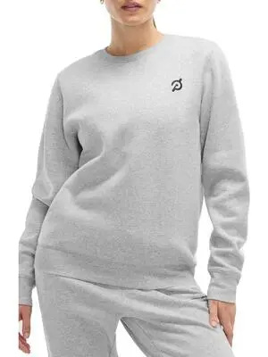 PELOTON Fleece Crewneck Sweatshirt - Heather Grey