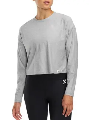PELOTON Dreamblend Crewneck Long Sleeve - Light Heather Grey