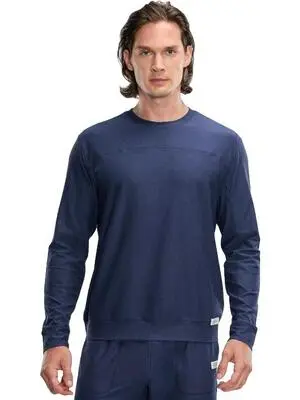 PELOTON Curved Yoke Pullover - Navy Blue