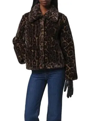 APPARIS Elis Leopard Faux Fur Coat
