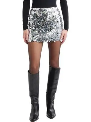 Bp. Sequin Miniskirt - Silver