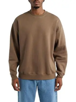 Bp. Oversized Fleece Crewneck Sweatshirt - Brown Shiitake