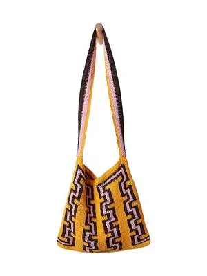 BEK + MERI Fishbone Woven Tote Bag