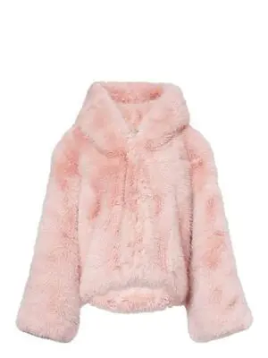 JADED LONDON Mara Hooded Faux-fur Coat - Pink