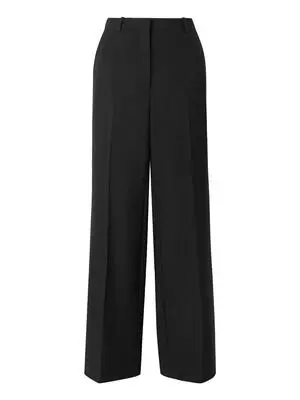 Calvin Klein Etna Wool Wide-leg Trousers - Black