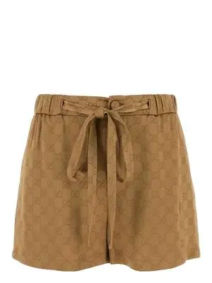Gucci Gg Satin Shorts - Printed