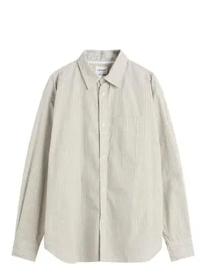 Norse Projects Ole Oversize Poplin Check Shirt - Oatmeal