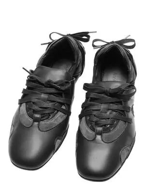 Acne Studios Leather Lace-up Shoes - Off Black,black