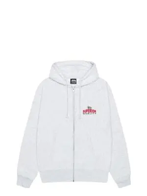 StÜssy Superior Quality Zip Hoodie - Ash Heather
