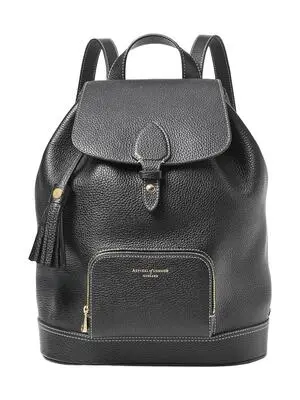 ASPINAL OF LONDON Small Leather Hudson Backpack - Black