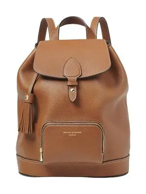 ASPINAL OF LONDON Small Leather Hudson Backpack - Brown
