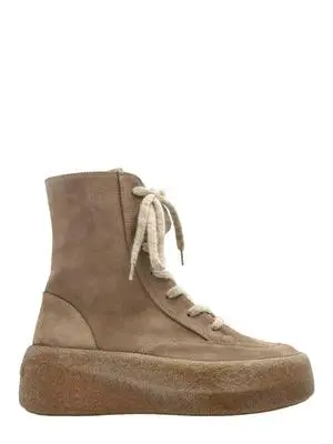 VIC MATIE Suede Platform Shoes - Beige