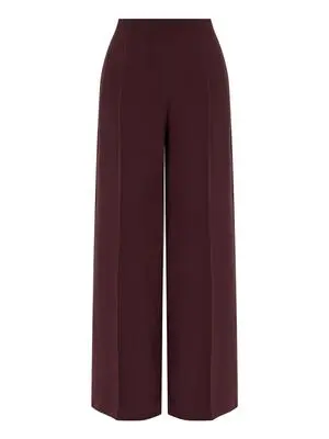 FORTE_FORTE Wide-leg Pleated Trousers - Burgundy