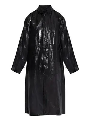 MAISON MARGIELA Coat With Glossy Finish - Black