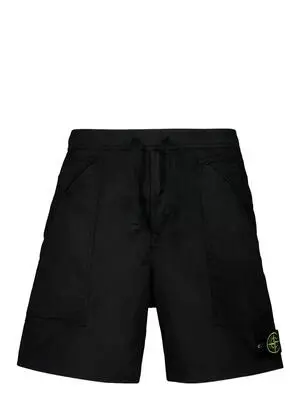 Stone Island Logo-patch Shorts - Black
