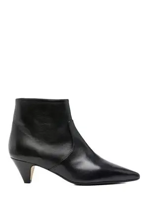 ANNA F. 50mm Leather Ankle Boots