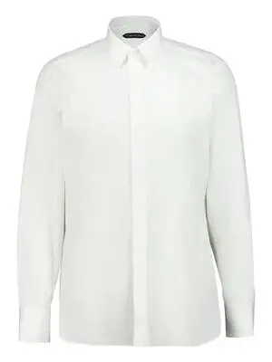 TOM FORD Long-sleeved Cotton Shirt - White