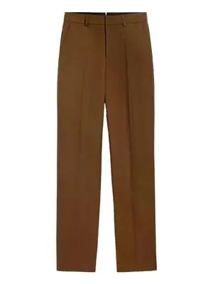 Ami Wool Large-fit Trousers - Brown