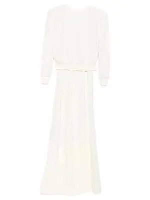 Magda Butrym Belted Knitted Dress - White