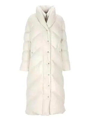 Add Buttoned Padded Coat - Neutrals