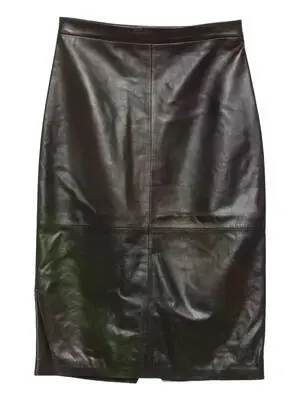 ANTONELLI FIRENZE Panelled Leather Straight Skirt