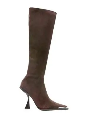 Cult Gaia 105mm Suede Knee-high Boots - Brown