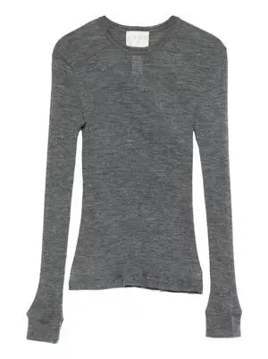 FORTE_FORTE Crew Neck Long Sleeve Top