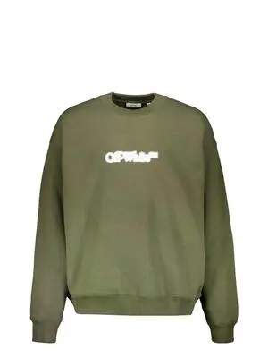 Off-White Logo Long-sleeved Sweatshirt - Green