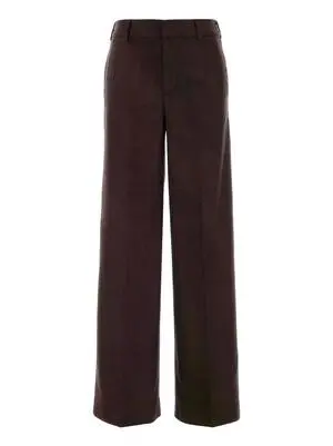 PT TORINO Pressed-crease Palazzo Pants - Brown