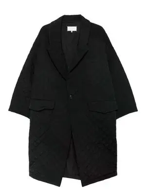 MAISON MARGIELA Four-stitch Logo Quilted Coat - Black