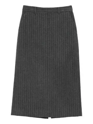 DUNST Pinstriped Skirt - Grey