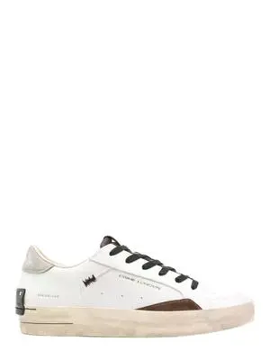 CRIME LONDON Sk8 Deluxe Panelled Sneakers - White