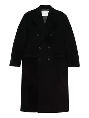 DUNST Tailored Double-breasted Coat - Black