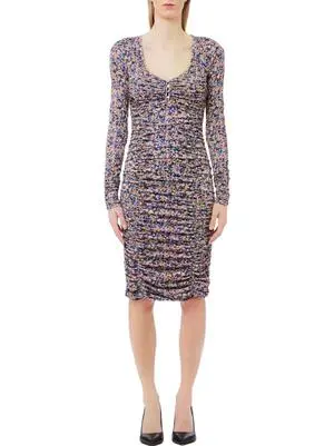 Liu Jo Floral-print Midi Dress - Purple
