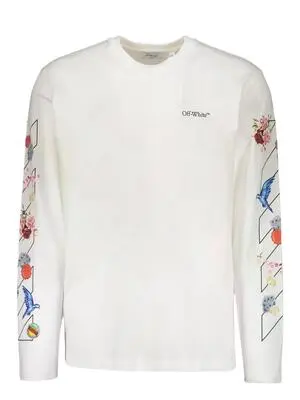 Off-White Long-sleeve Graphic T-shirt - White