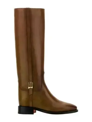 Santoni Buckle-detail Knee-high Boots - Brown