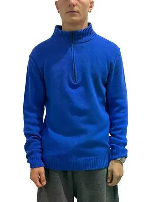 RAYNE 1896 Zip-neck Sweater - Blue