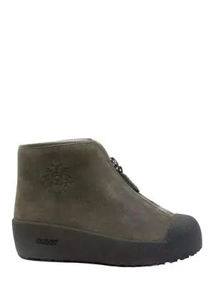 Bally Curling Zip-up Ankle Boots - Green