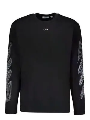 OFF-WHITE Long-sleeve Pattern T-shirt