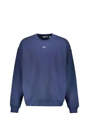Off-White Round-neck Sweatshirt - Blue