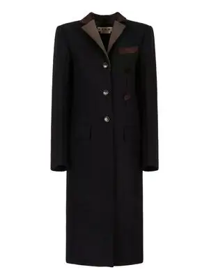 Marni Wool-felt Coat - Black