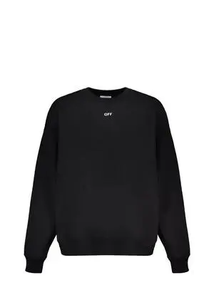 Off-White Long-sleeved Ribbed Sweatshirt - Black