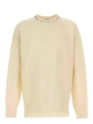 JIL SANDER Eyelet-Detail Crew-Neck Sweater
