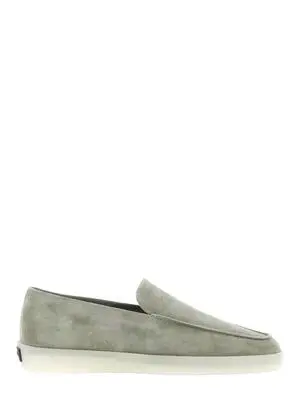 Fear Of God Suede Logo-patch Loafers - Grey