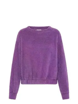 DEHA Crew-neck Brushed Sweatshirt - Purple