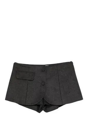 Vivetta Mélange-effect Tailored Shorts - Black