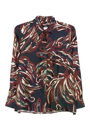 Max Mara Abstract-pattern Buttoned Shirt - Blue